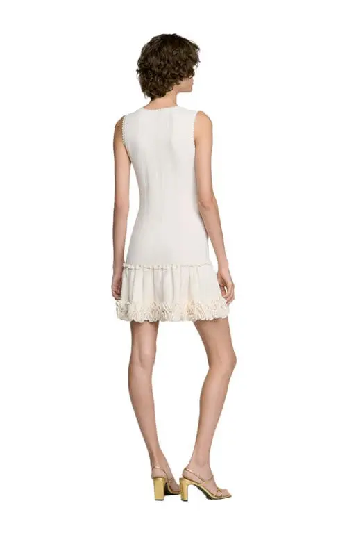 Sandro Floral Knit Short Dress