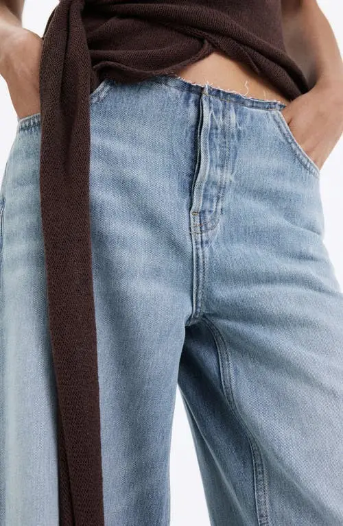 Mango Oscar Raw Edge Straight Leg Jeans