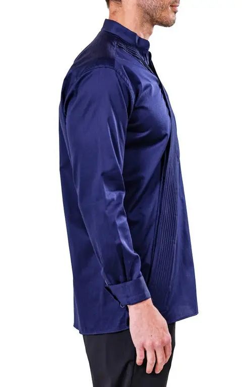 MACEOO Kymono Asymmetric Pleat Button-up Shirt