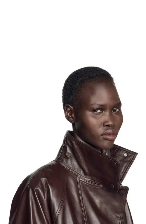 Sandro Oversized Leather Jacket