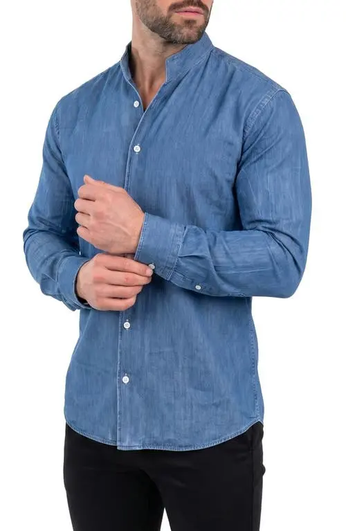 MACEOO Ceremony Prince Stand Collar Dress Shirt
