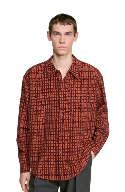 Sandro Shirt With Velvet Flocking
