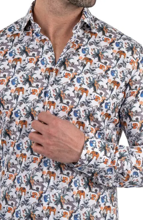 MACEOO Fibonacci Contemporary Fit Cotton Button-up Shirt