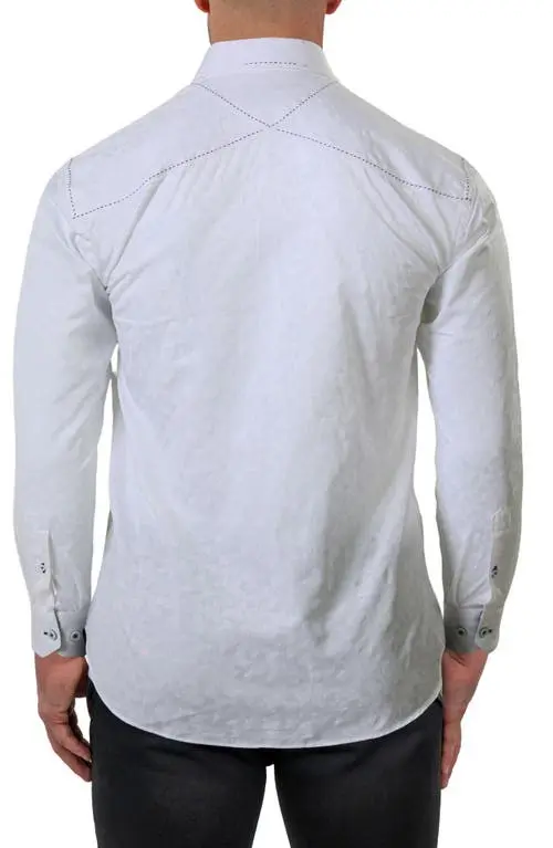 MACEOO Punto Long Sleeve Woven Dress Shirt