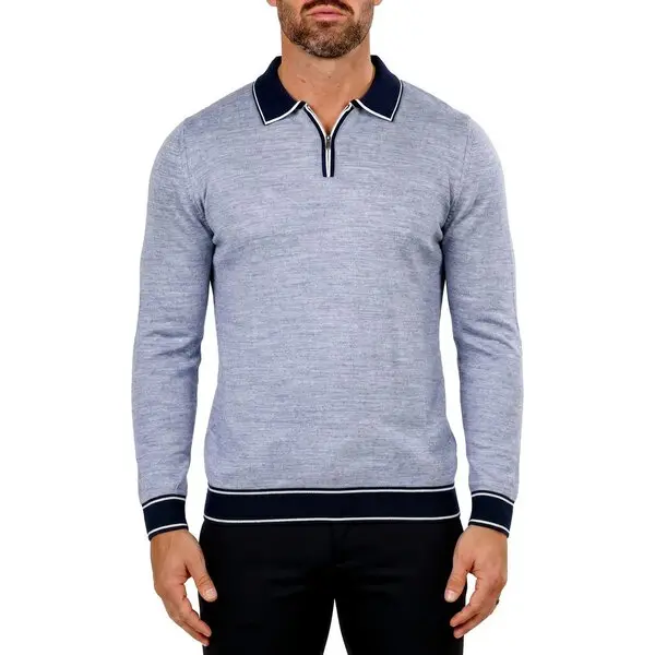 MACEOO Quarter Zip Merino Wool Sweater
