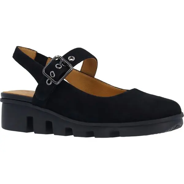 L'AMOUR DES PIEDS Hyrella Mary Jane Flat - Black