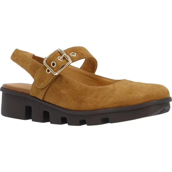 L'AMOUR DES PIEDS Hyrella Mary Jane Flat - Coffee
