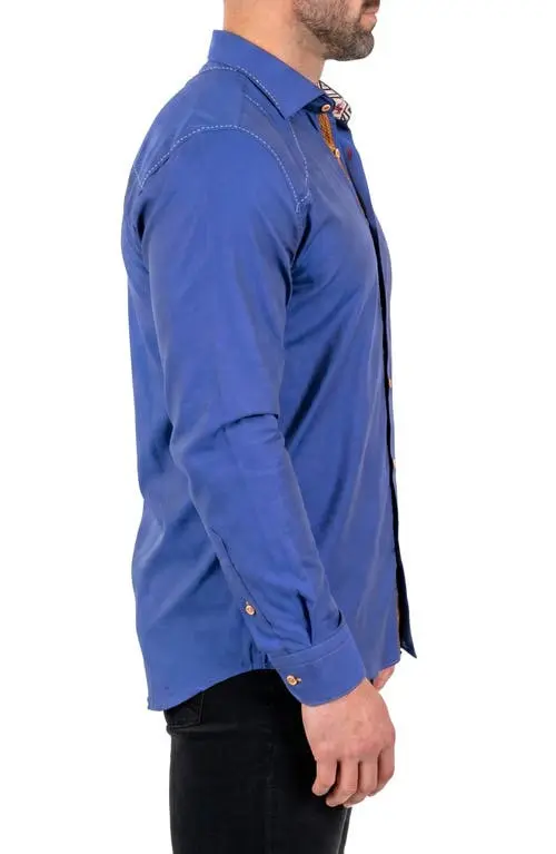 MACEOO Punto Cotton Long Sleeve Dress Shirt