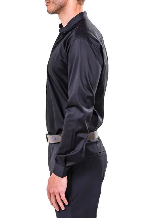 MACEOO Kymono Asymmetric Pleat Button-up Shirt
