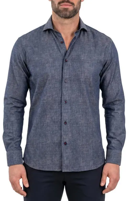 MACEOO Einstein Stretch Long Sleeve Dress Shirt