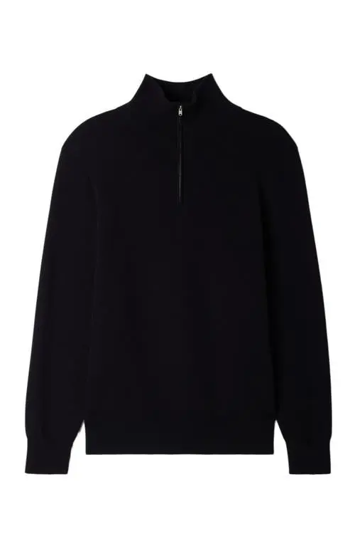 Sandro Boxy Sweater With Standing Collar