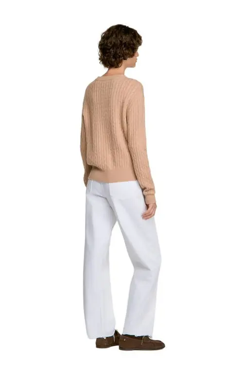 Sandro 2-in-1 Cable Knit Sweater