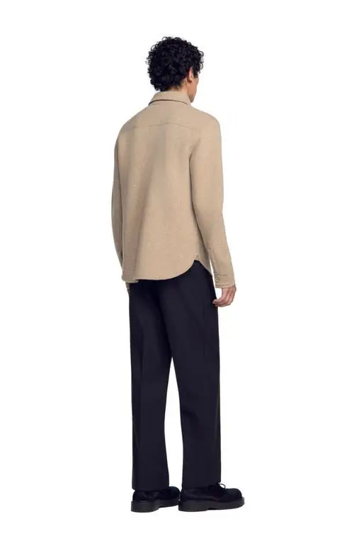 Sandro Boiled Wool Overshirt