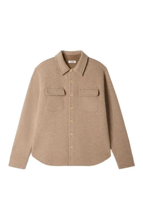 Sandro Boiled Wool Overshirt