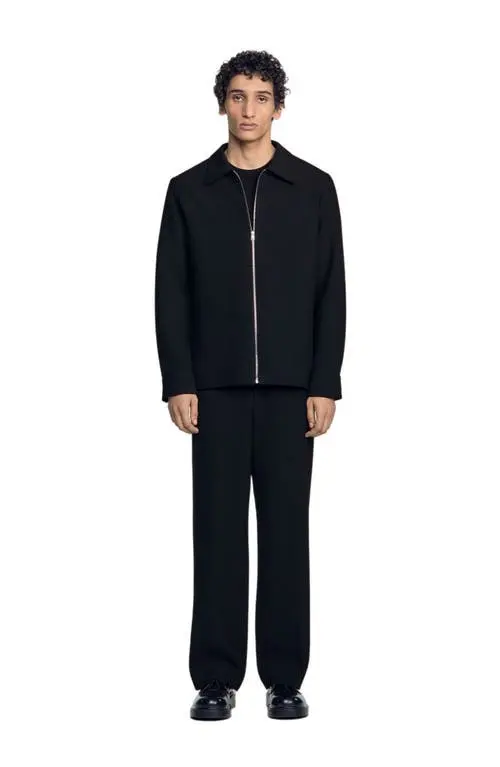 Sandro Zipped Shirt - Black
