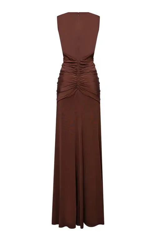 PatBO Moonlit Jersey Plunge Gown