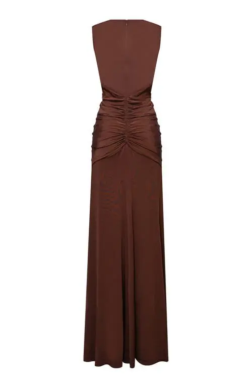 PatBO Moonlit Jersey Plunge Gown