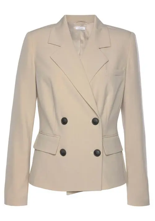 LASCANA Double Breasted Blazer With Notched Lapel