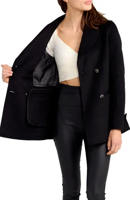 BELLE & BLOOM Forget You Wool Blend Military Peacoat