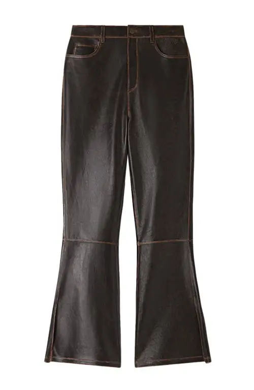 Sandro Distressed Leather Trousers