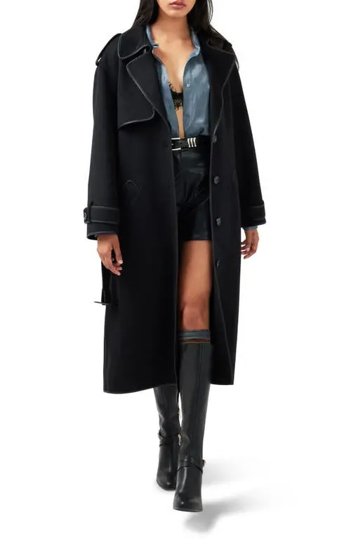 BELLE & BLOOM Million Reasons Wool Blend Trench Coat