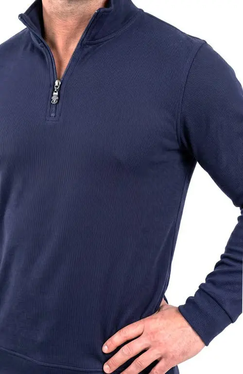 MACEOO Mercerized Cotton Quarter Zip Pullover