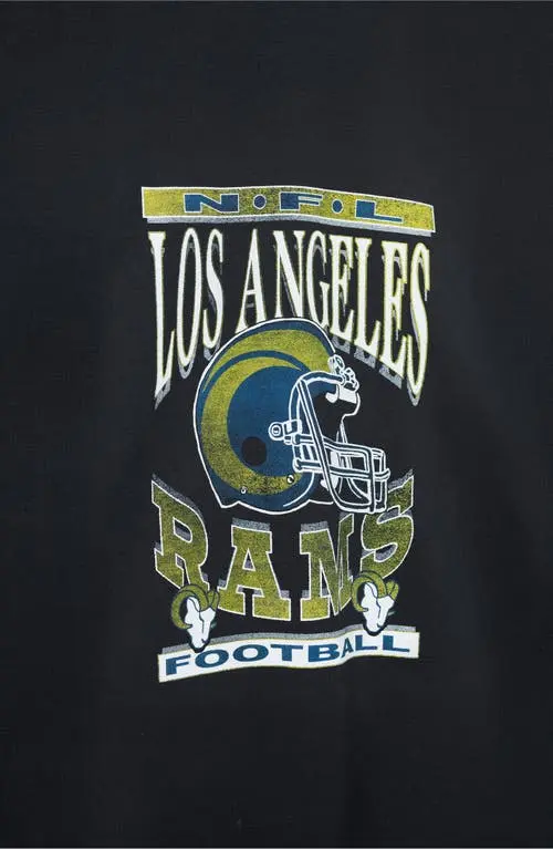 Junk Food Los Angeles Rams Cotton Blend Crewneck Sweatshirt