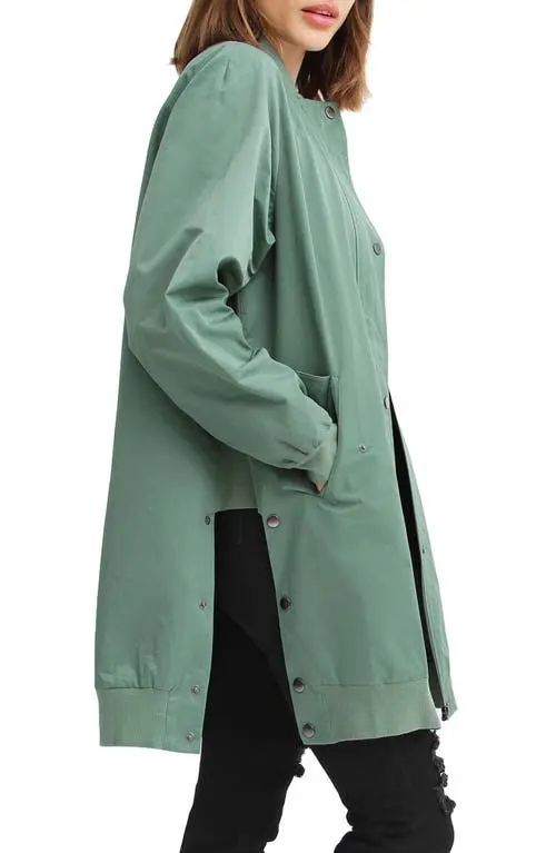 BELLE & BLOOM Chasing You Long Bomber Jacket