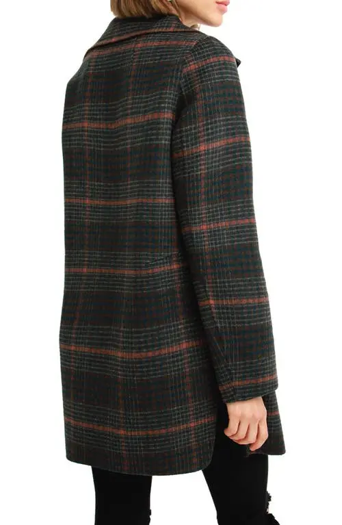 BELLE & BLOOM Ex-boyfriend Plaid Wool Blend Coat