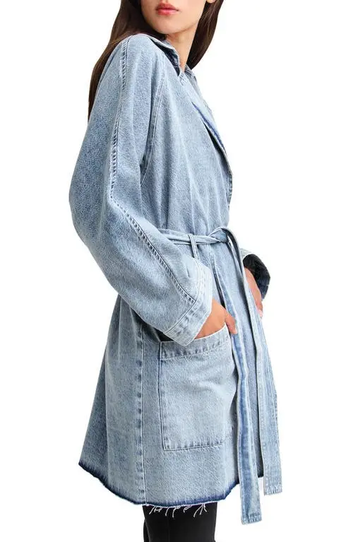 BELLE & BLOOM Relaxed Boyfriend Denim Trench Jacket