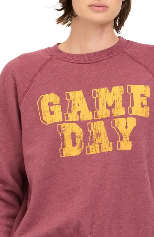 PROJECT SOCIAL T Game Day Graphic Sweatshirt - Dark Cherry