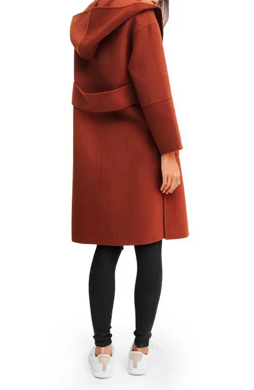 BELLE & BLOOM Walk This Way Hooded Wool Blend Coat