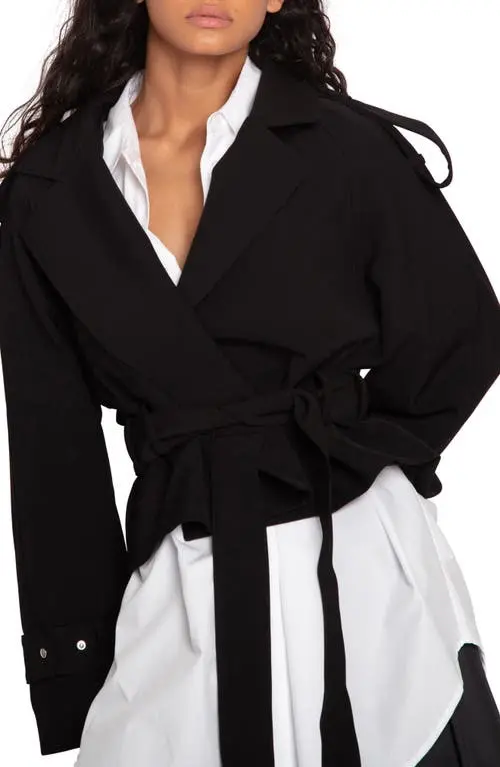 BELLE & BLOOM Fast Car Crop Trench Coat