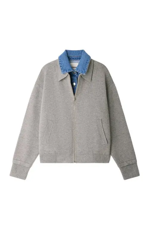 Sandro 2-in-1 Zip Cardigan
