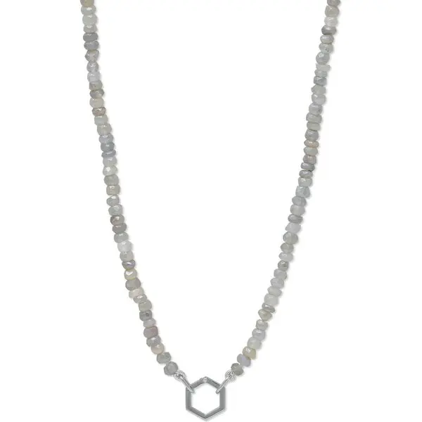 Anzie Boheme Mystic Moonstone Necklace - Silver/grey Moonstone