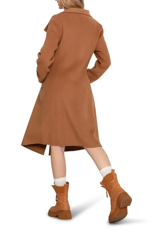 BELLE & BLOOM Asymmetric Zip Wool Blend Coat