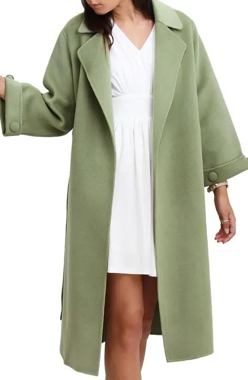 BELLE & BLOOM Stay Wild Wool Coat - Green