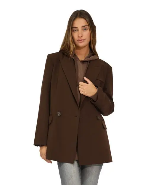 BELLE & BLOOM Over And Out Blazer - Dark Brown