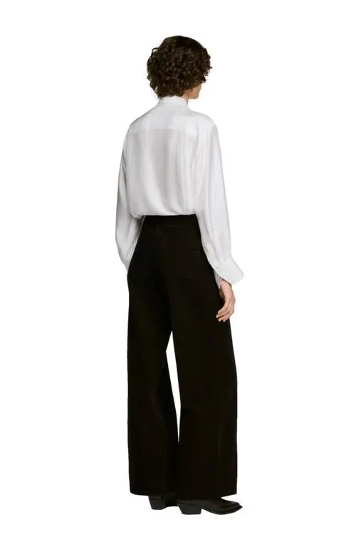 Sandro Velvet Straight-leg Trousers