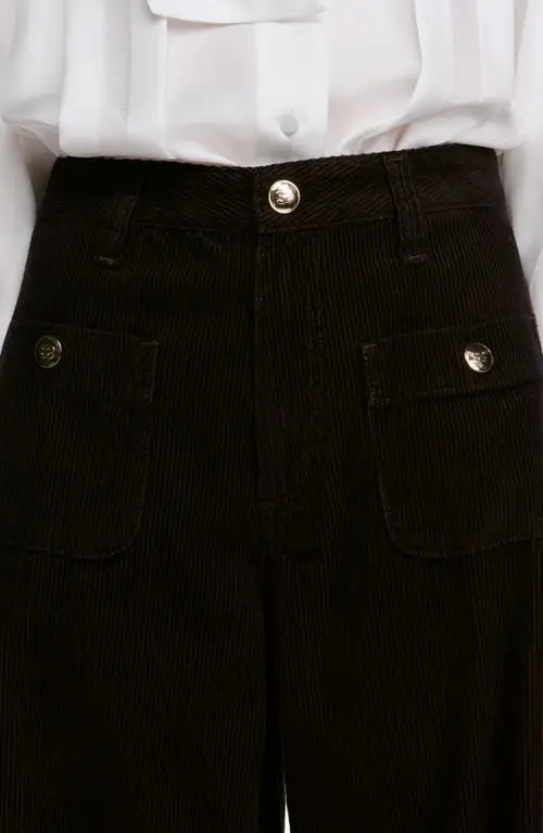 Sandro Velvet Straight-leg Trousers