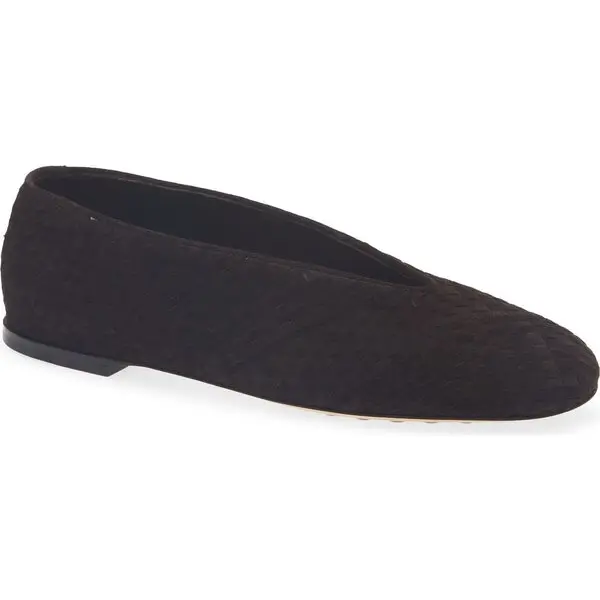 Bottega Veneta Rosa Intrecciato Flat - 2006 Espresso