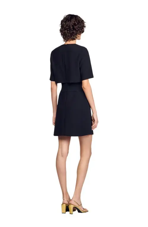 Sandro Two-piece Effect Dress With Metal Buttons