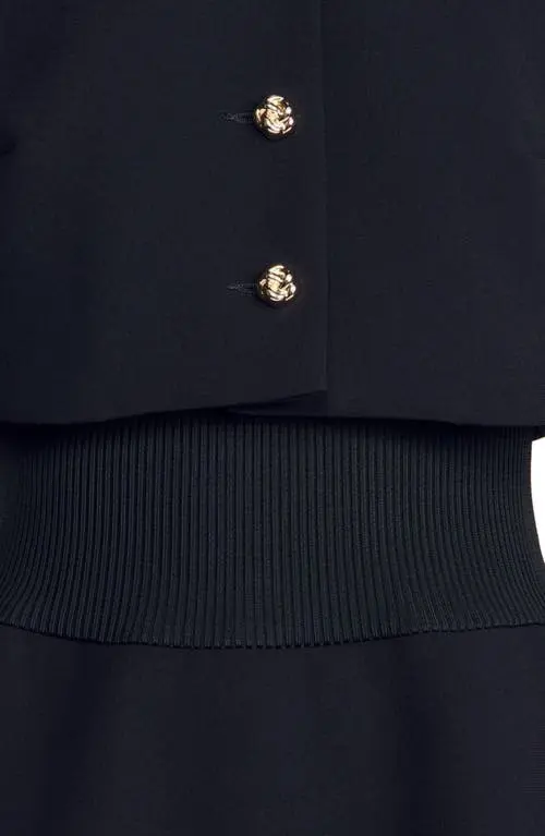 Sandro Two-piece Effect Dress With Metal Buttons