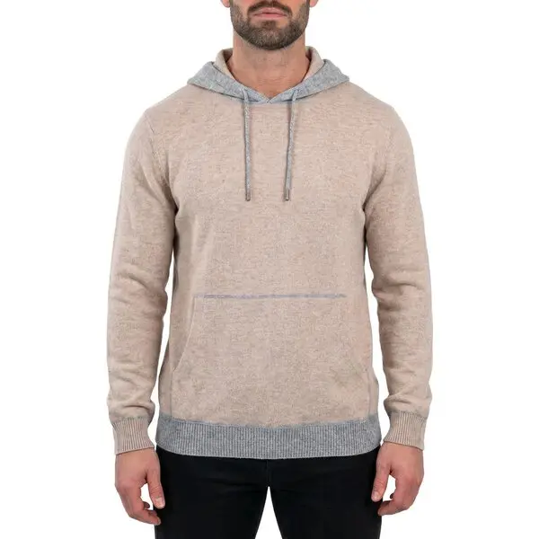 MACEOO Mercerized Cotton Sweater Hoodie - Brown