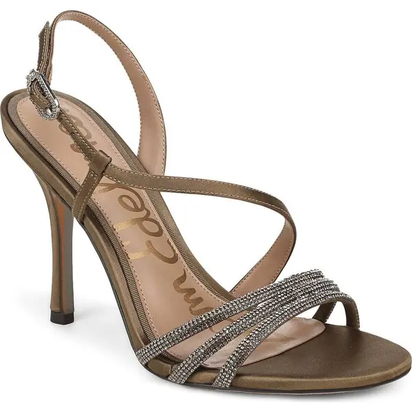 Sam Edelman Charli Glam Slingback Sandal - Dark Silver Sage