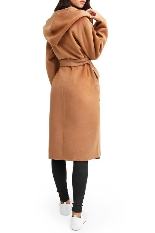 BELLE & BLOOM Runaway Wool Blend Robe Coat