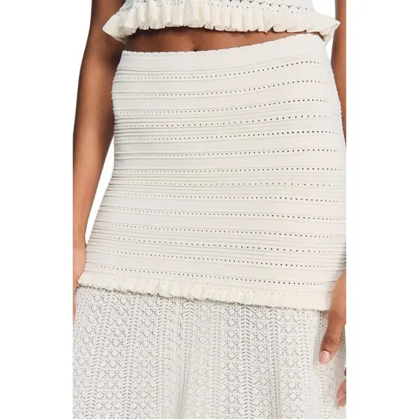 Sandro Pointelle Knit Maxi Skirt