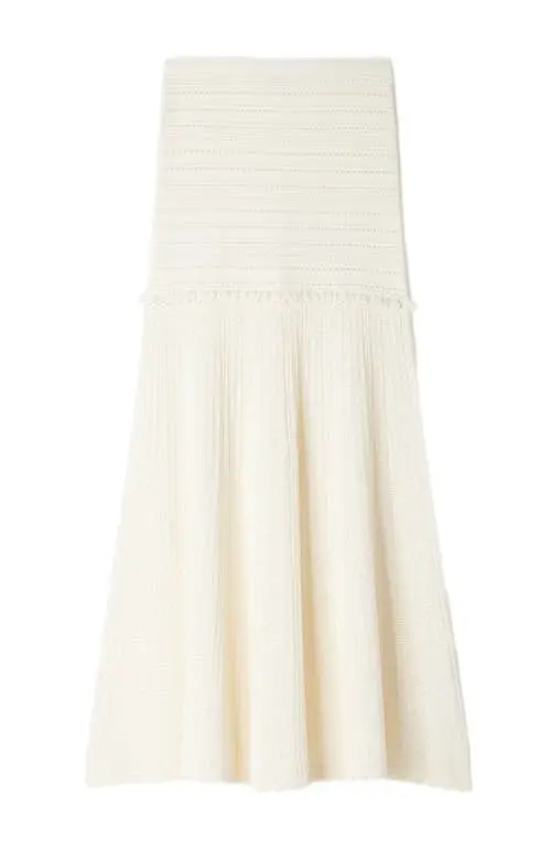 Sandro Pointelle Knit Maxi Skirt