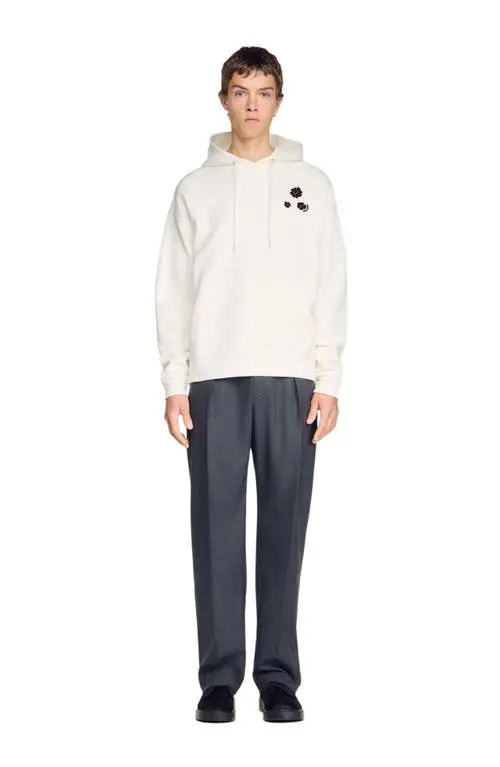 Sandro Oversized Floral Print Sweatshirt