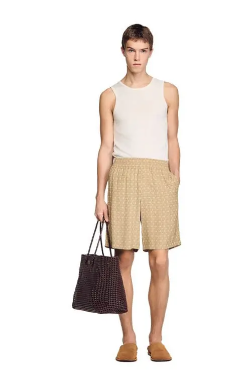Sandro Link Print Floaty Shorts